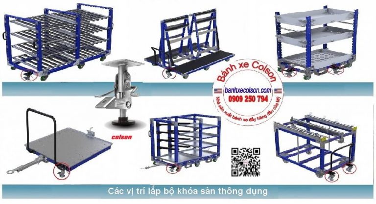 Khóa sàn xe đẩy hàng Colson Floor Lock Brake | Bánh xe đẩy hàng Colson ...